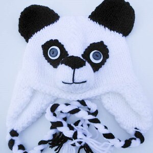 Knitting Pattern Panda Bear Hat Panda Hat Animal Hat Character - Etsy