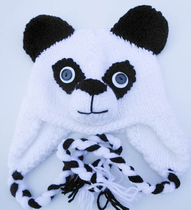 Knitting Pattern Panda Bear Hat Panda Hat Animal Hat Character - Etsy