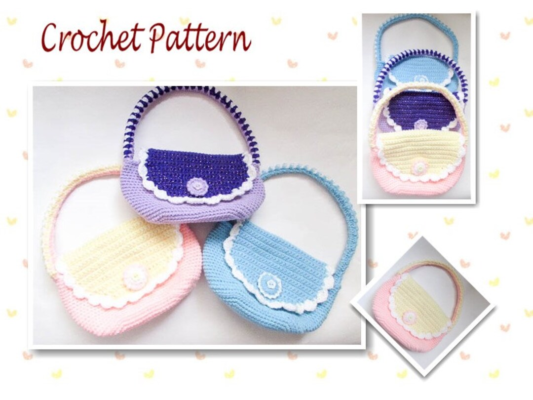 Crochet Pattern Girls Bag Girls Purse Childs Bag Cute Crochet Purse - Etsy