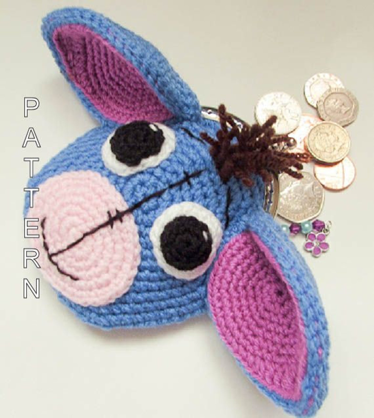 Crochet Pattern Donkey Animal Coin Purse Character Purse Bag - Etsy
