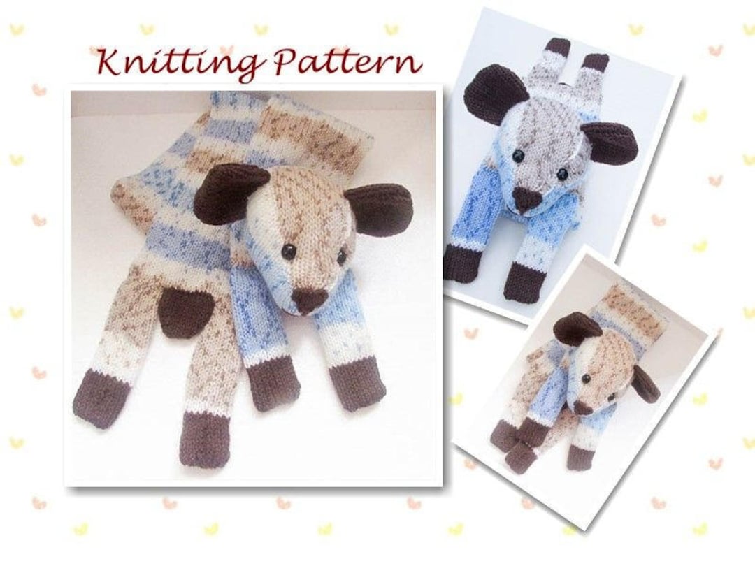 Knitting Pattern Teddy Bear Scarf Character Scarf Neck Warmer - Etsy