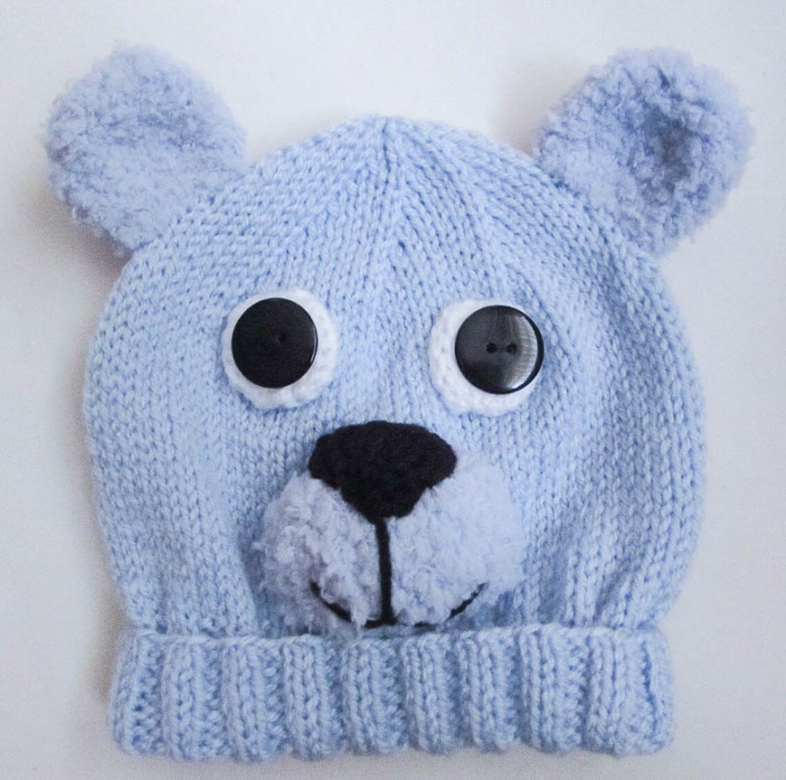 Knitting Pattern Teddy Bear Hat Baby Beanie Hat Animal Hat | Etsy