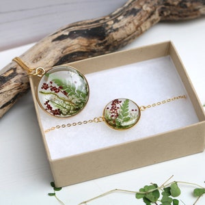 Gold Enchanted Forest Woodland Fairycore Bracelet With Real Moss Ferns ...