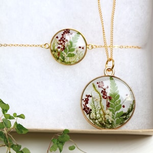 Gold Enchanted Forest Woodland Fairycore Bracelet With Real Moss Ferns ...