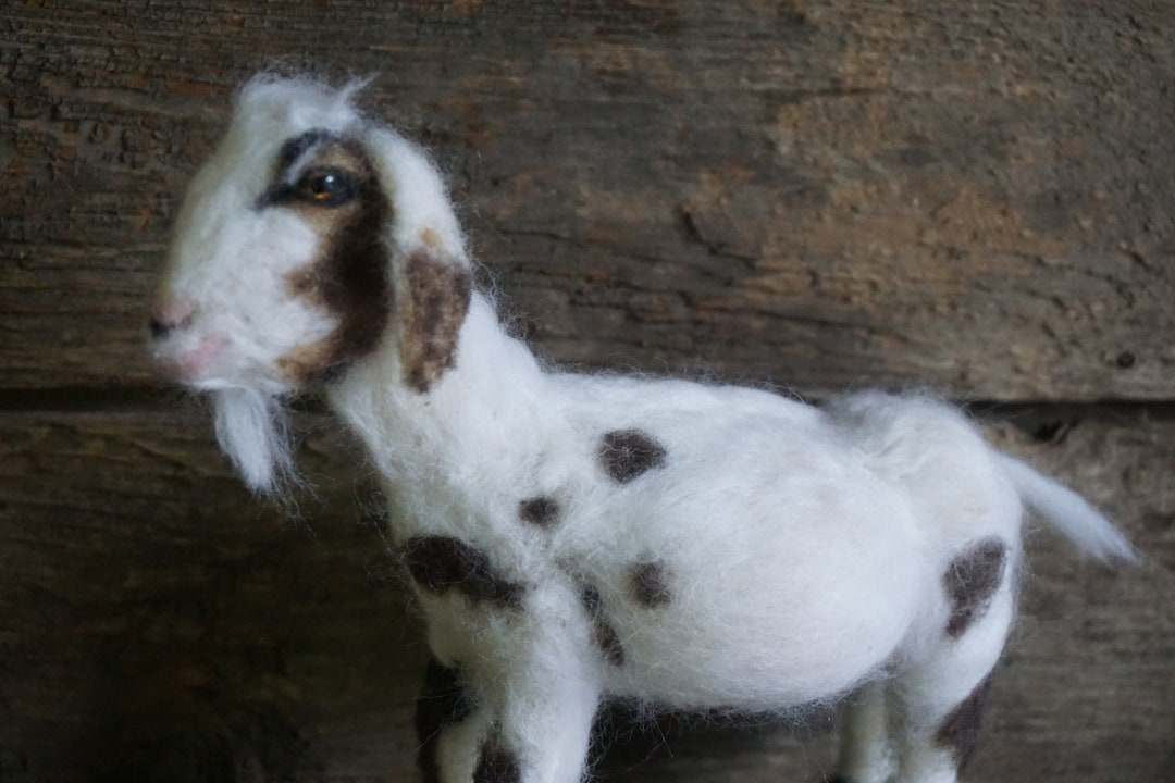 Custom Needle Felted Replica of Pet Goat - Needle Felted Goat - Wool ...