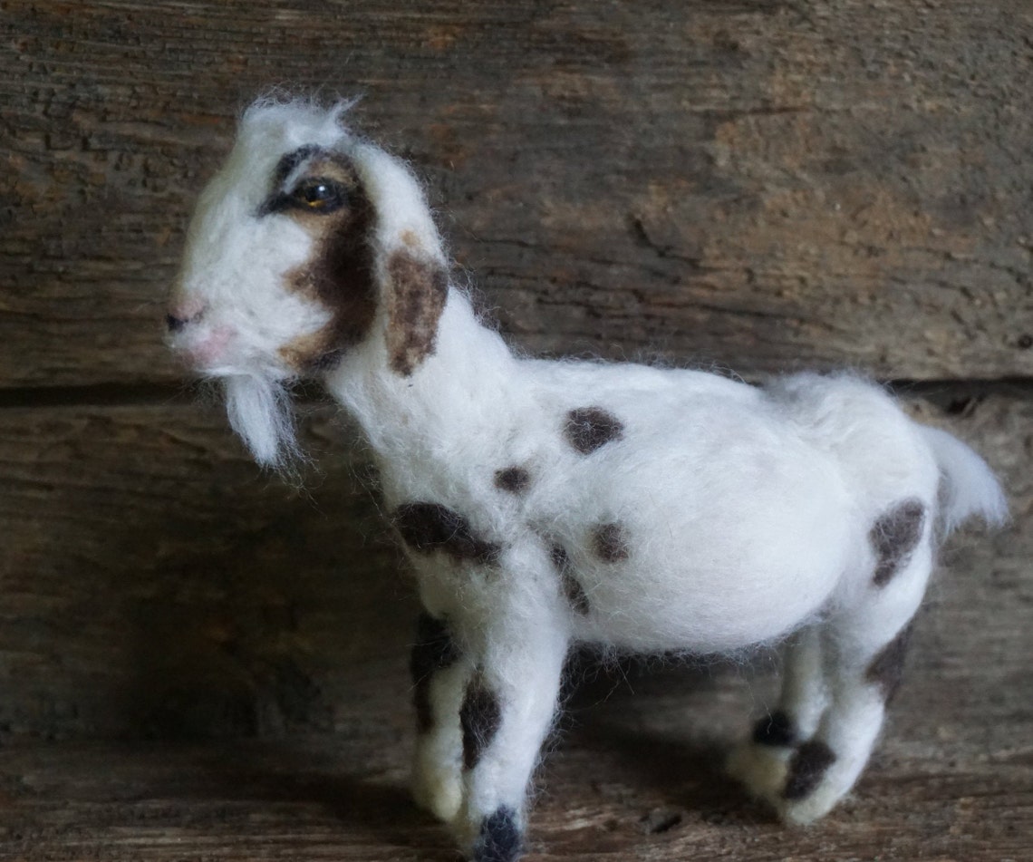Custom Needle Felted Replica of Pet Goat - Needle Felted Goat - Wool ...