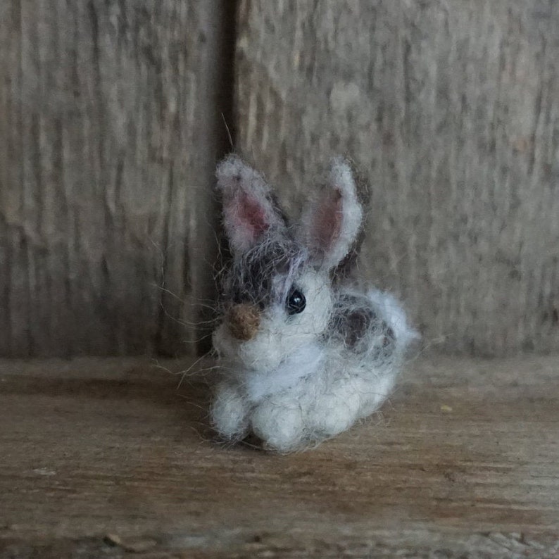 Miniature Felted Bunny Rabbit Micro bunny | Etsy
