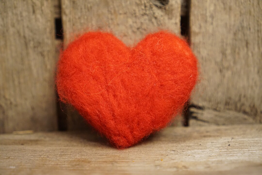 Needle Felted Wool Heart Photography Prop Home Decor - Etsy