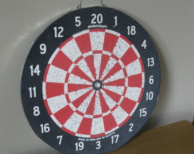 Vintage Sportcraft DART BOARD- Made in England by Scotts -two Sided- 18 ...