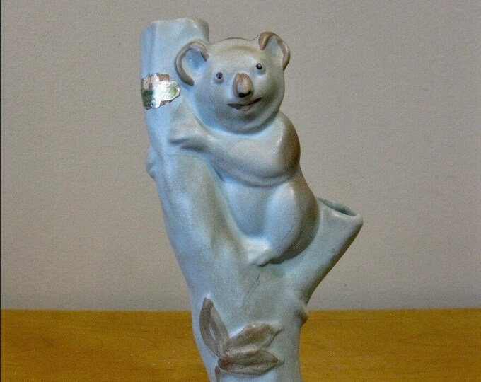Rare ROSEMEADE North Dakota POTTERY KOALA Vase -81/2" -matte Green ...
