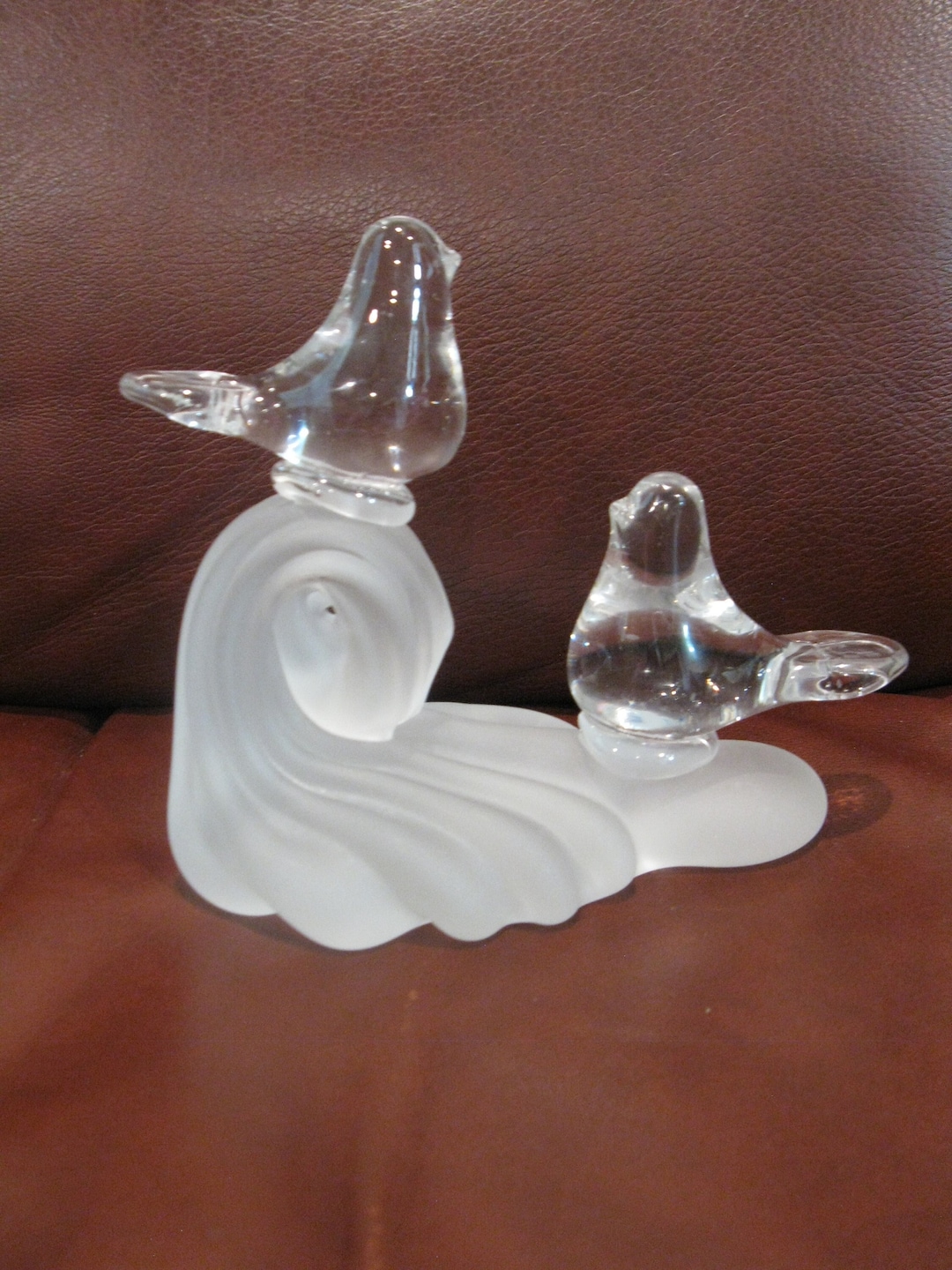 Silvestri Art Glass Bird Figurine -CLEAR -paperweight -4 3/4" H - Love ...
