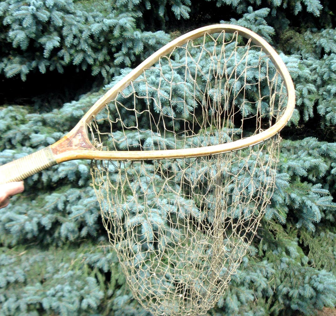 Antique Trout Fishing Net- Dip Net- Fishing Collectible - Vintage ...