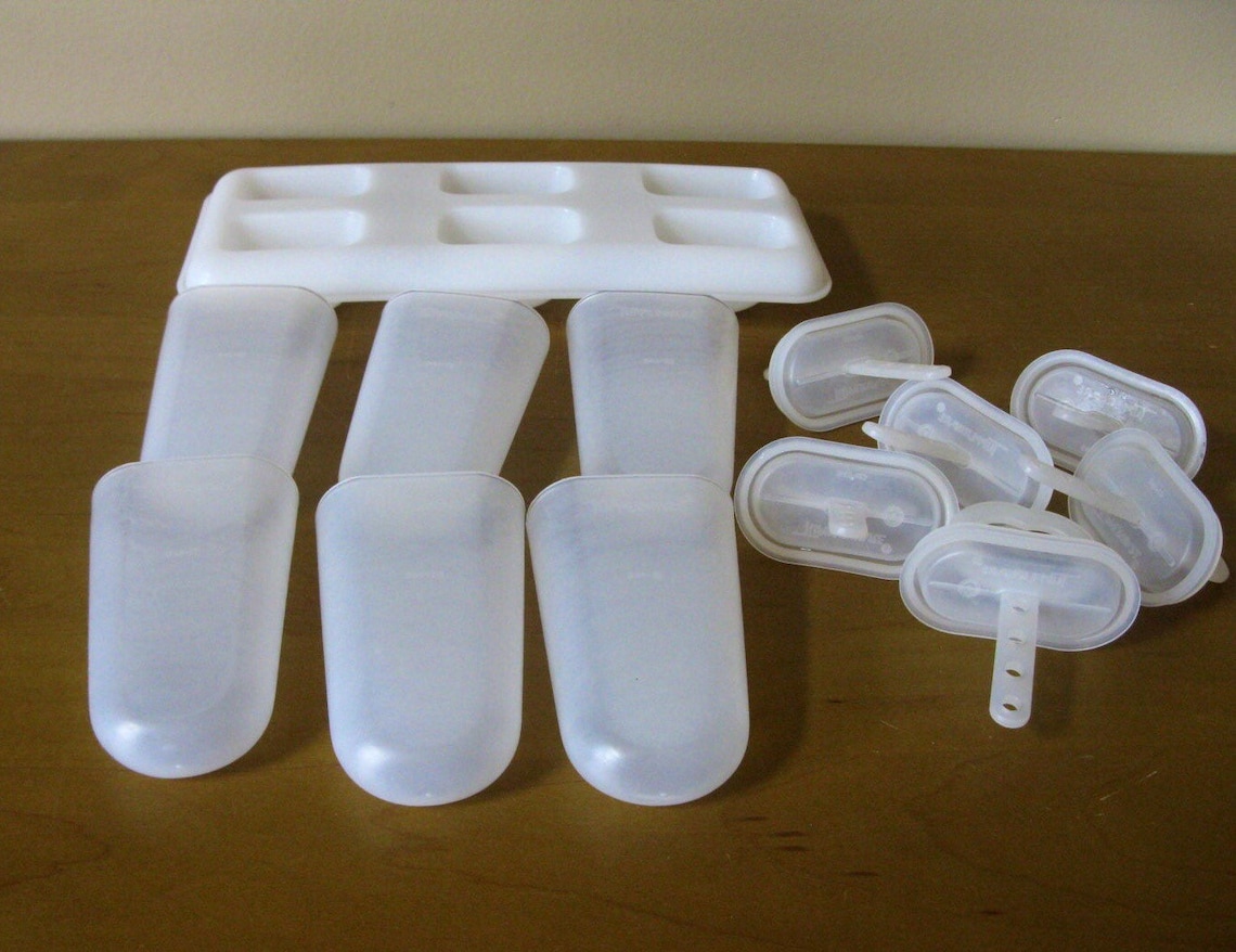 VTG 1970s TUPPERWARE Ice Tups Set popsicle Mold holds 6 - Etsy