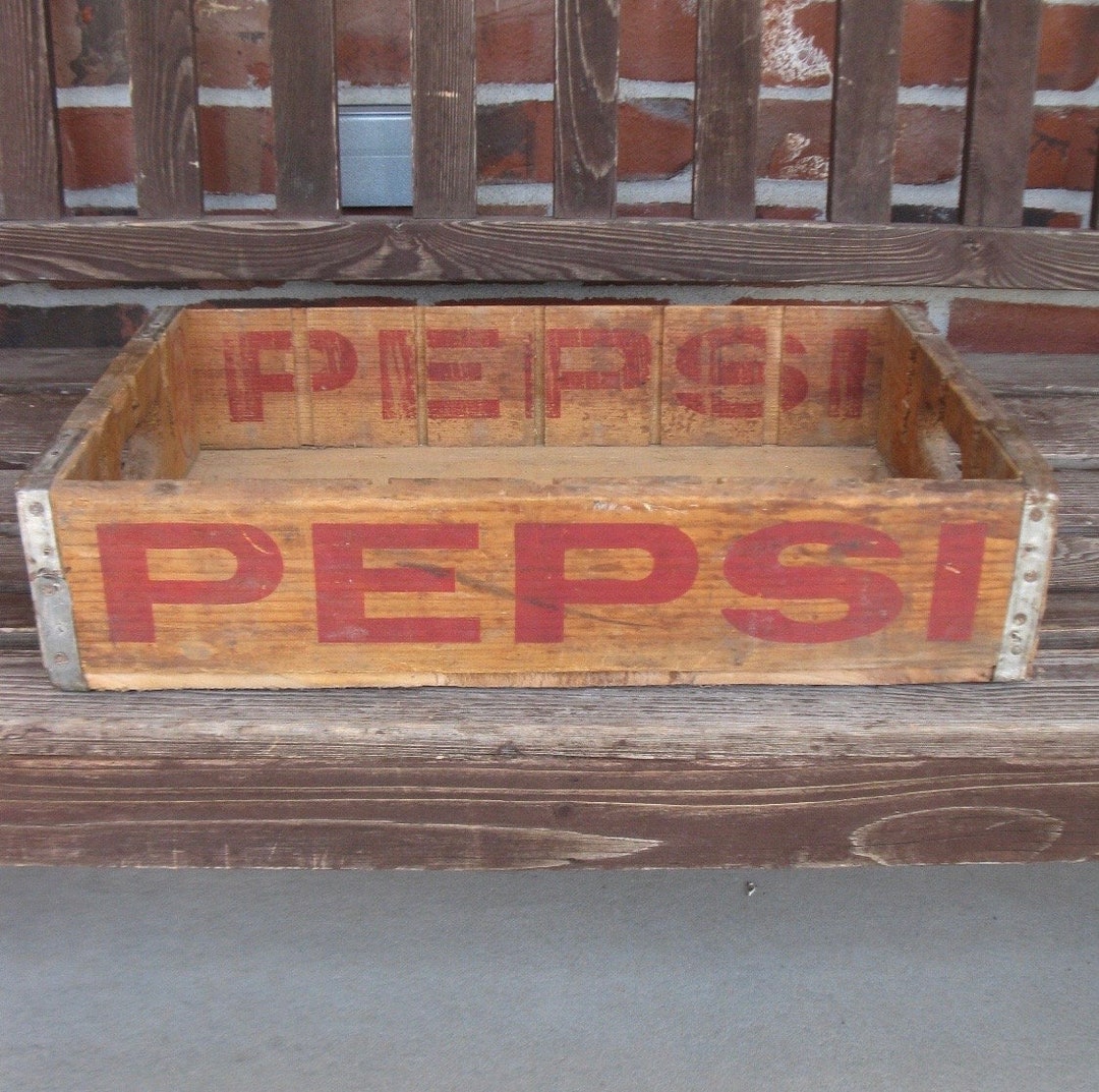 PEPSI Wood Crate -retro - Pepsi Collectible - Pop Crate - Lincoln NE ...