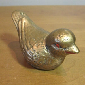 Brass SONGBIRD /finch /chickadee Figurine -statue -2" High -window Sill ...