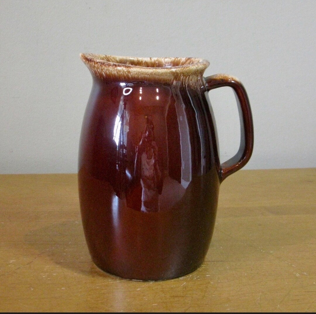 1960s Hull Pottery Oven Proof 1 Qt Juice / Milk Pitcher- 32 Oz -drip ...