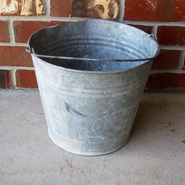 Galvanized Pail - Etsy