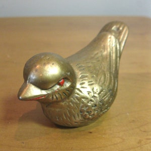 Brass SONGBIRD /finch /chickadee Figurine -statue -2" High -window Sill ...