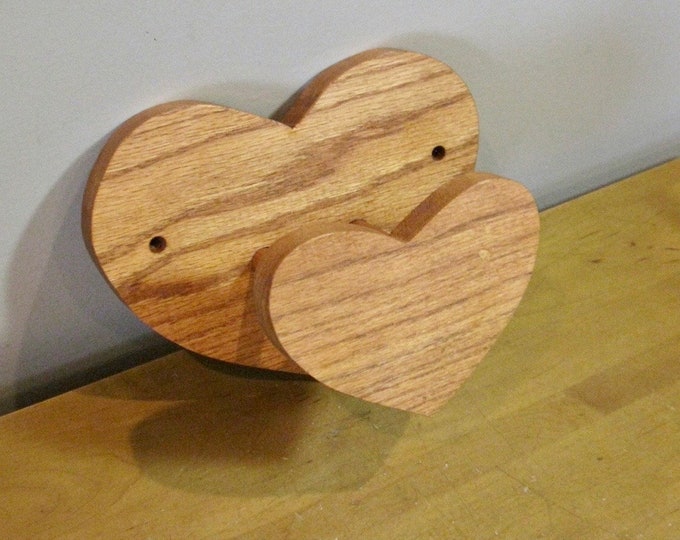 VTG OAK Wood Quilt Hanger Wooden Wall Hanger handcrafted medium Brown ...