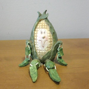 Vtg Anthropomorphic Vegetable Figurines shelf Sitters SET of 4 jointed ...