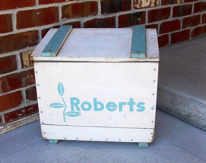ROBERTS MILK Box- 1964- Solid Wood Porch Box -home Delivery Box -hinged ...