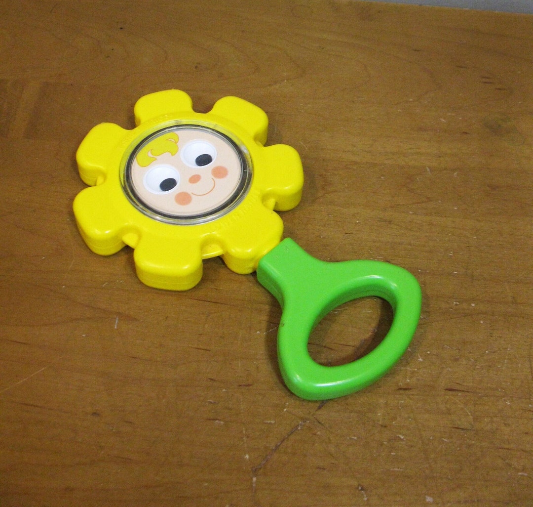 FISHER PRICE Happy Flower Baby Rattle 1973 with Mirror - Etsy