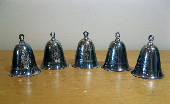 1980s KIRK STIEFF musical bells set of 5 silver plated | Etsy