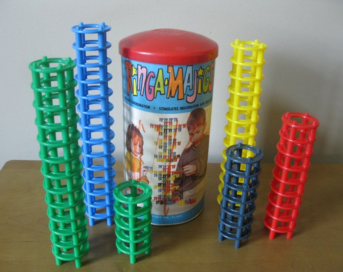 Vintage 60s RINGA MAJIGS Plastic Building Set -molenaar Inc -willmar ...