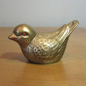 Brass SONGBIRD /finch /chickadee Figurine -statue -2" High -window Sill ...