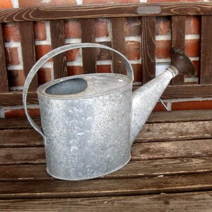 RARE Oblong Galvanized Metal Watering Can- Watering Pail- Garden Pail ...