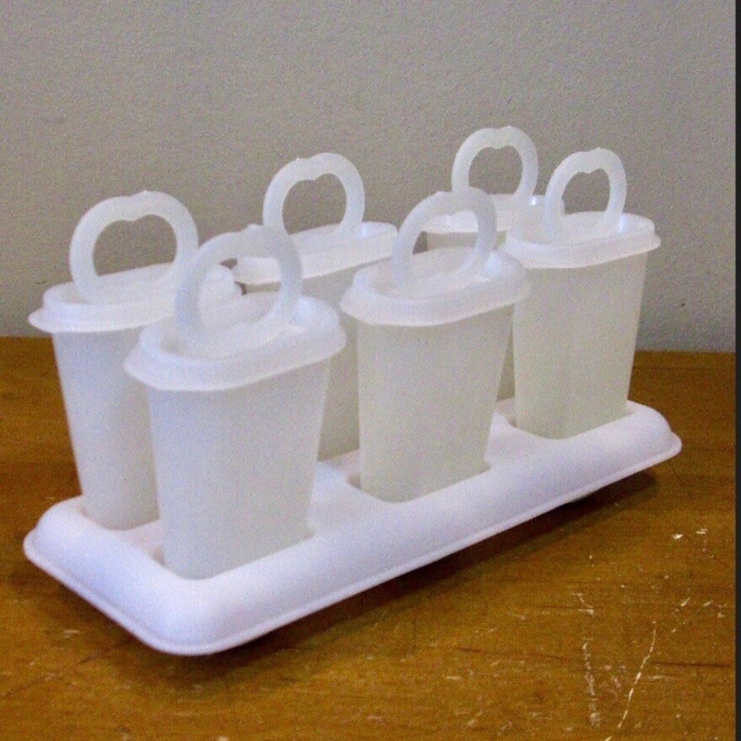 VTG 1970s TUPPERWARE Ice Tups Set -popsicle Mold -holds 6 Freezer Pops ...