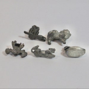 Lot 2 of 5 PEWTER Animal Figurines 1970s/ 80s pewter Figurines 1 High ...