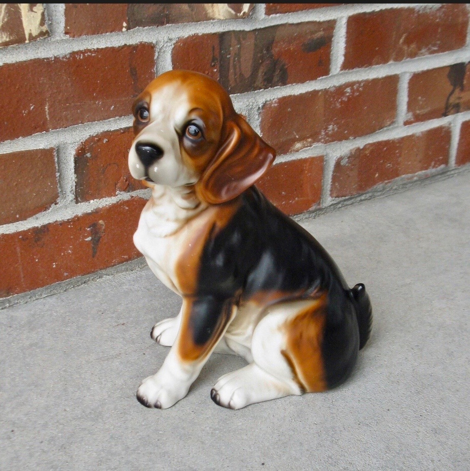 MCM BEAGLE Ceramic XL Dog Figurine- Japan -10" H -excellent -1950s ...