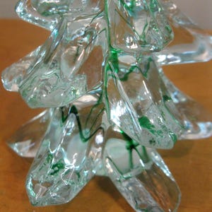 Art GLASS TREE price Products clear Glass green Veins Murano Style ...