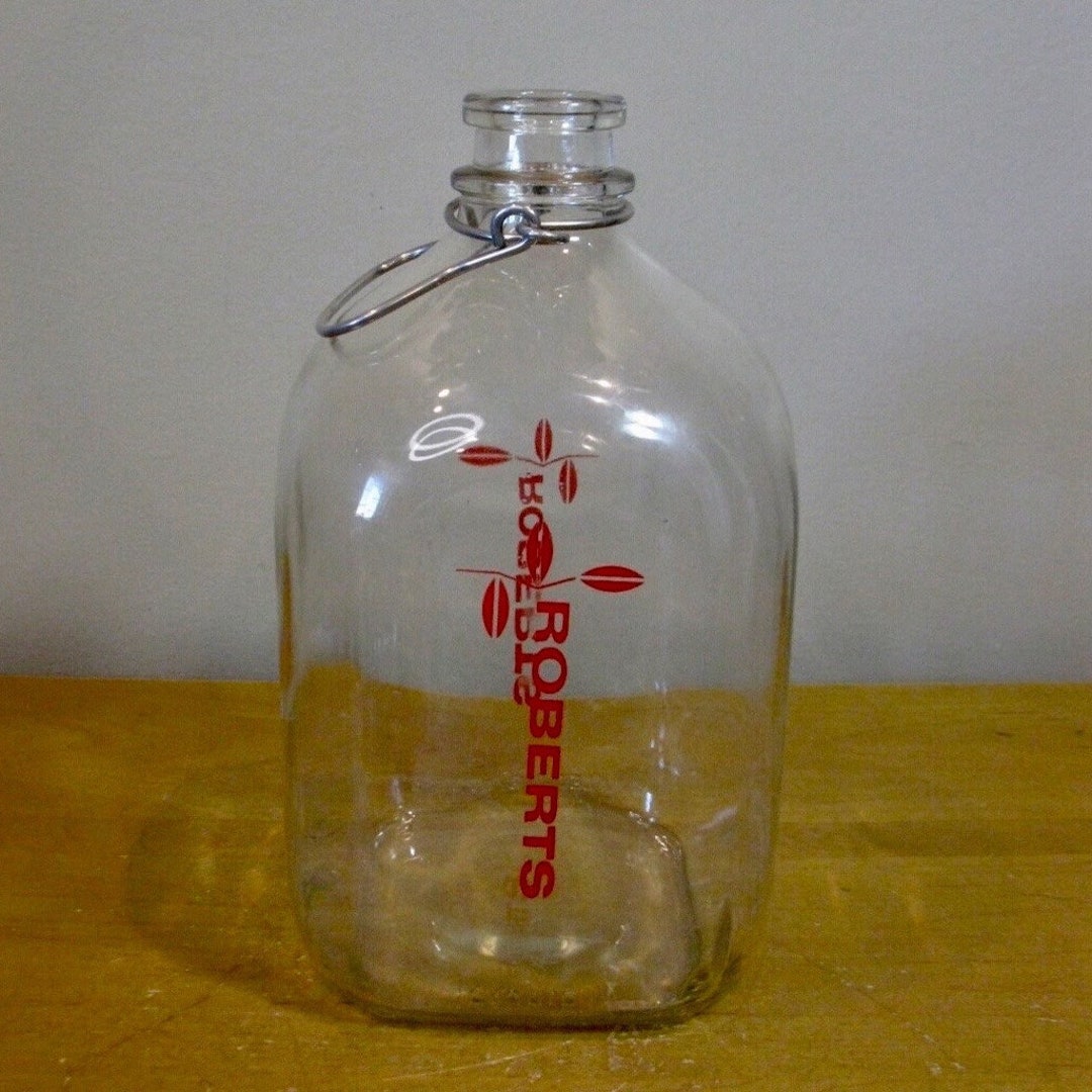 1960s ROBERTS DAIRY GALLON Milk Bottle dairy Bottle rare Large Milk Bottle robert's Dairy ...