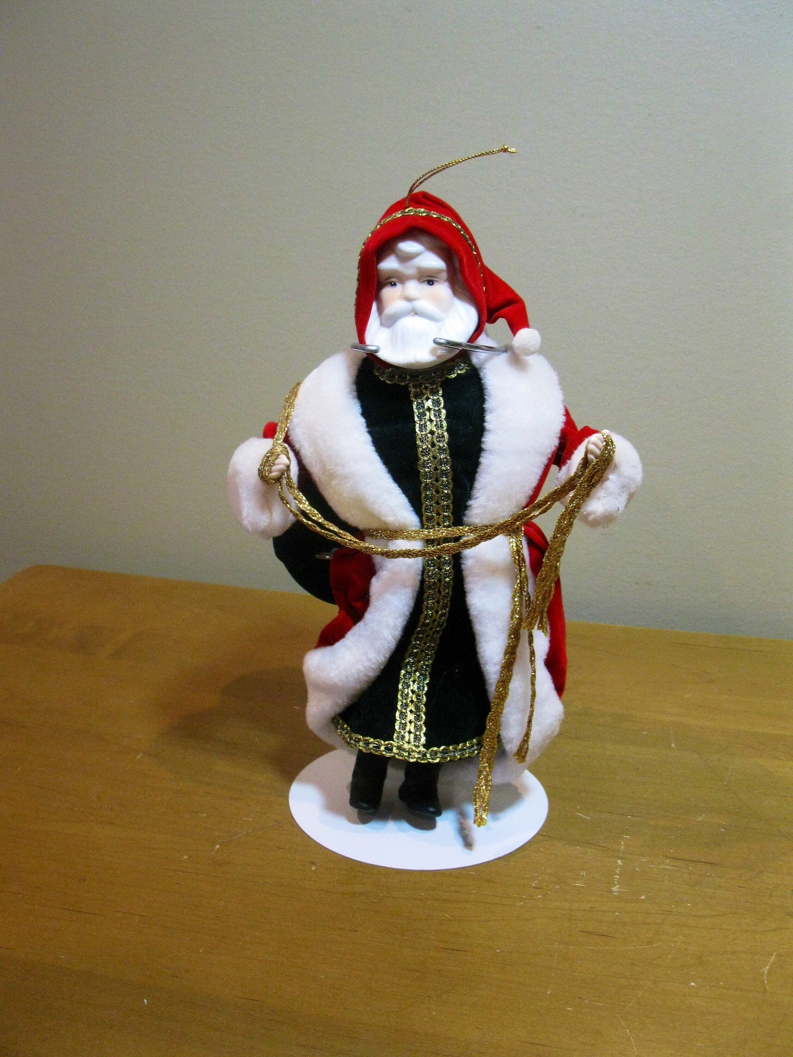 SANTA music box San Francisco Music Box Co porcelain wind | Etsy