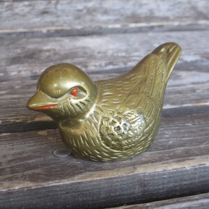 Brass SONGBIRD /finch /chickadee Figurine -statue -2" High -window Sill ...