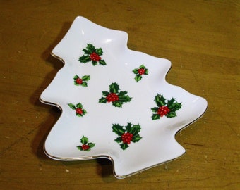 Ceramic Christmas Tree Plate - Etsy