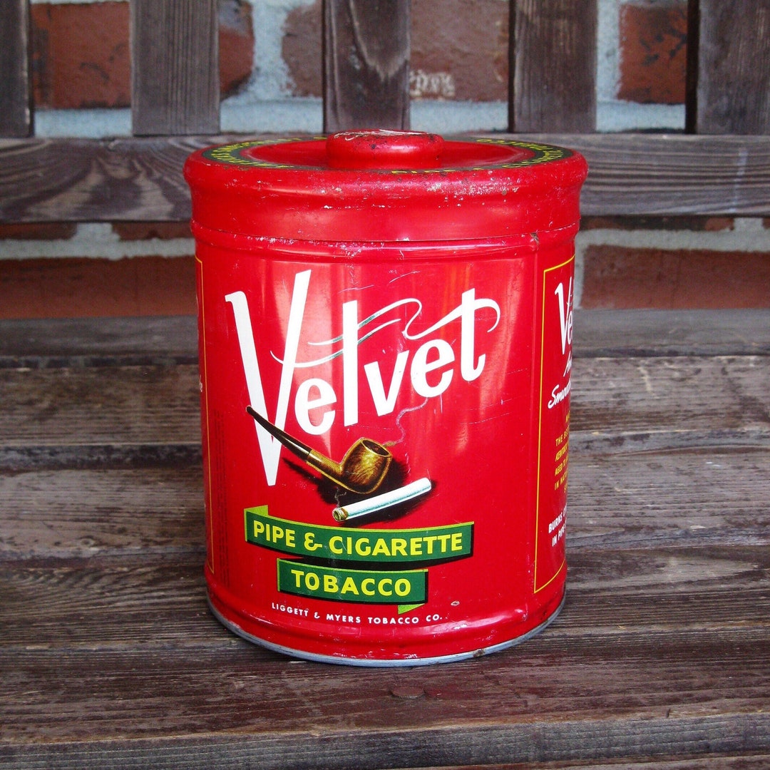 VELVET Tobacco Tin Pipe and Cigarette Liggett & Myers smoking ...