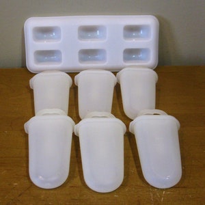 VTG 1970s TUPPERWARE Ice Tups Set -popsicle Mold -holds 6 Freezer Pops ...