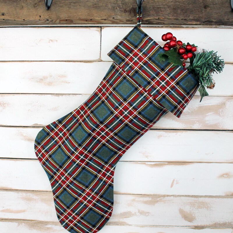 Plaid Stocking - Etsy
