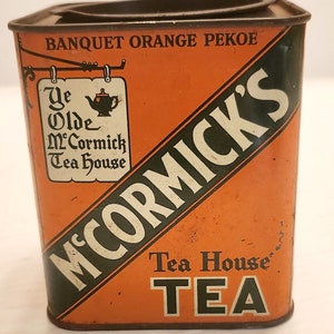 Mccormick Tea House Vintage Metal Tea Tin1937 27245 - Etsy