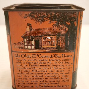 Mccormick Tea House Vintage Metal Tea Tin--1937 -- #27245 - Etsy