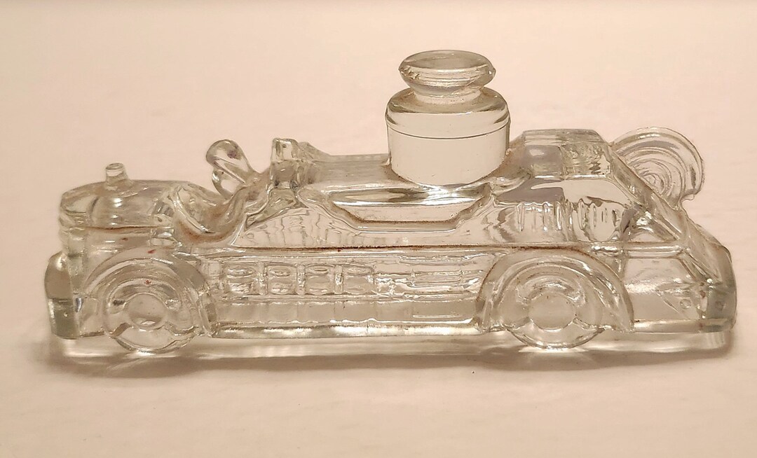 Fire Engine Vintage Clear Glass Candy Container-1920s to 1940s ...