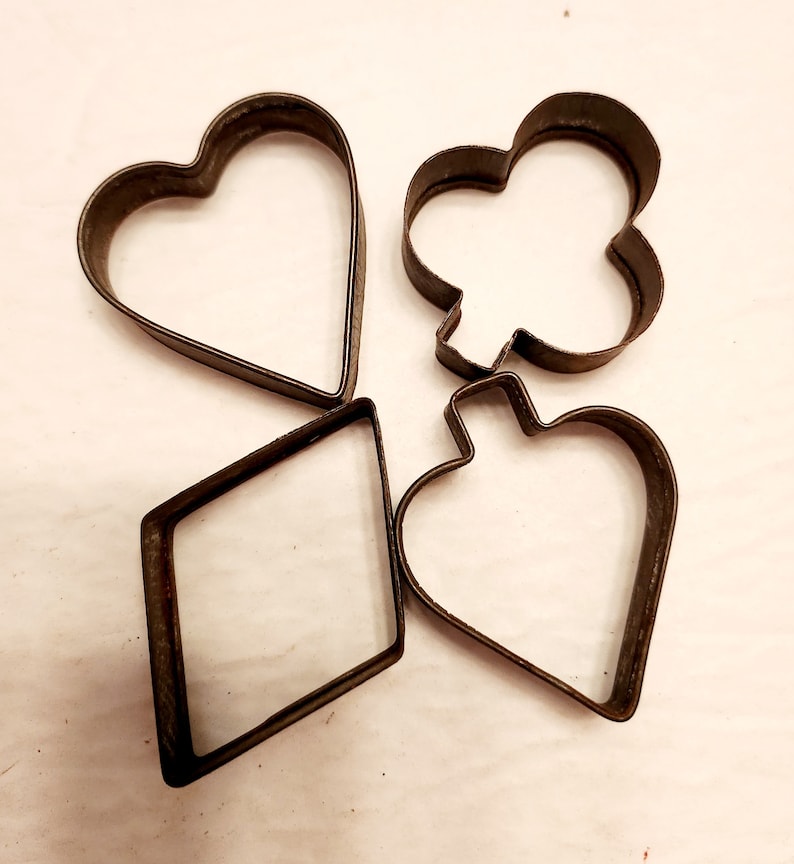 Vintage 1940s-1950s Rare! Bridge Party Cards Sandwich/cookie Cutters ...