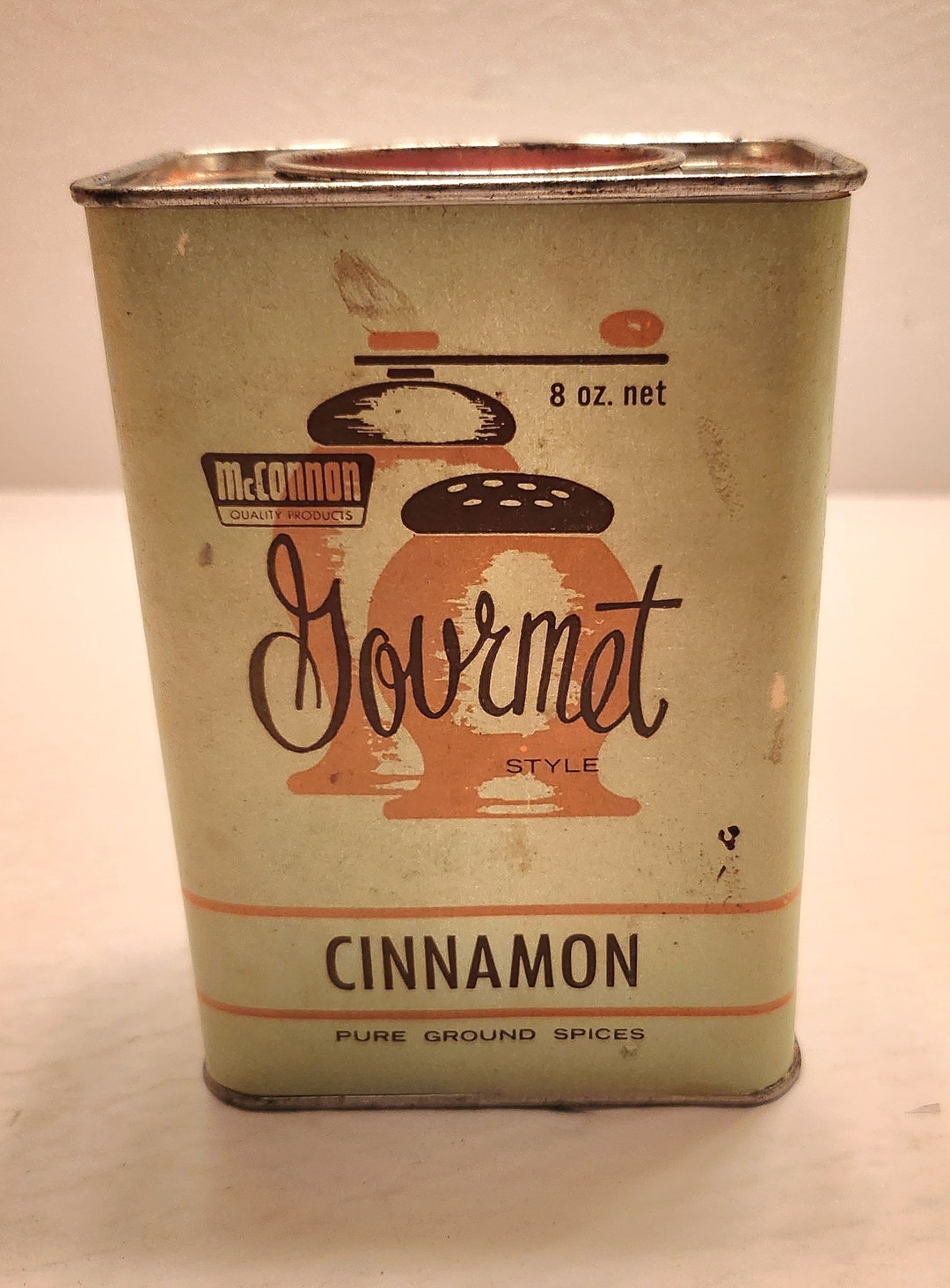 RARE! Vintage Mcconnon Gourmet Larger Size Cinnamon Spice Tin --#25761n ...