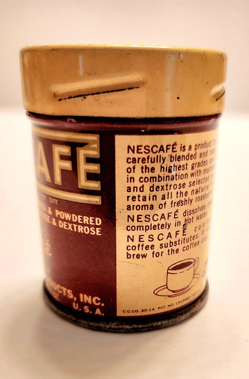 Vintage Nescafe Advertising Sample Product Tin 29020 - Etsy