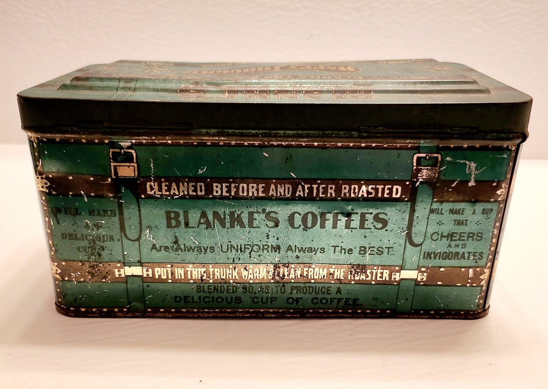 RARE!! Vintage Blanke's Coffee Happy Thought Advertising Coffee Tin ...