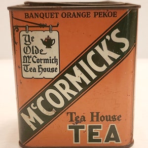 Mccormick Tea House Vintage Metal Tea Tin1937 27245 - Etsy