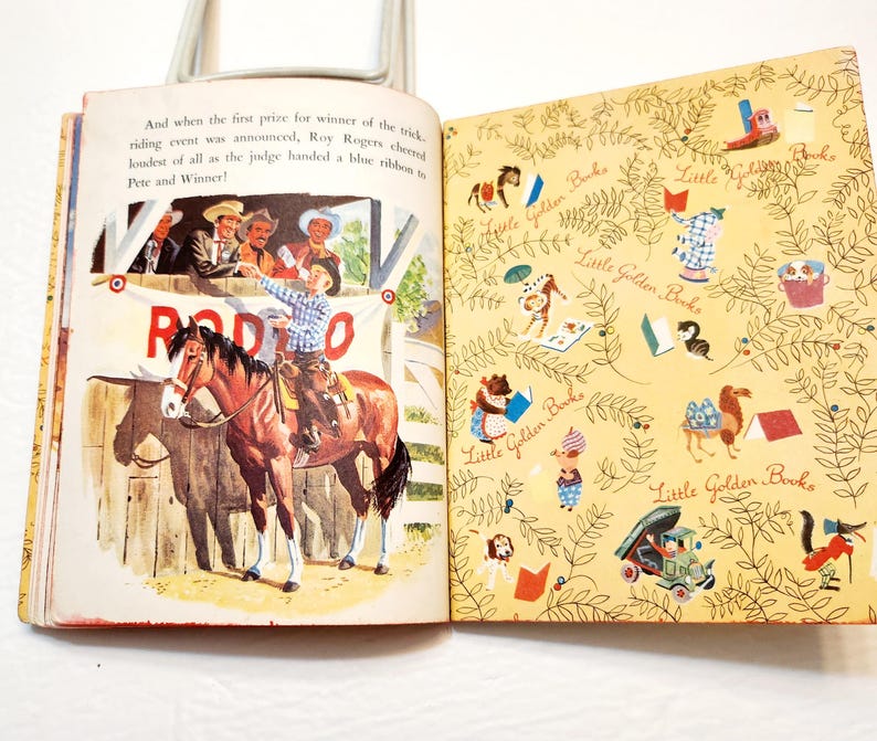 Little Gold Children's Book "roy Rogers and the Mountain Lion" 1955 ...